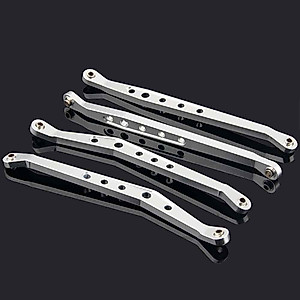 Toyoutdoorparts RC AX80083 Silver Alum Wraith Link Set for AXIAL 1:10th 4WD RR10 Bomber AX90048