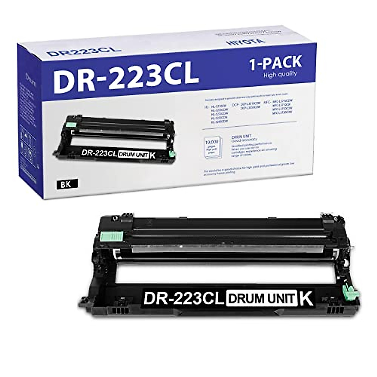 HIYOTA DR223CL DR 223CL Black Drum Unit Compatible Replacement for Brother DR-223CL MFC-L3770CDW L3750CDW HL-3210CW 3230CDW 3270CDW DCP-L3510CDW Series Printer (DR223CL 1PK) - Toner Not Include