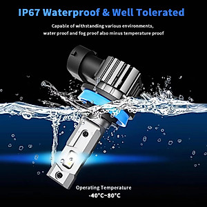 rimthin H11 Bulbs, H8 H9 Fog Light Cool White Light Bulbs, IP67 Waterproof, Pack of 2