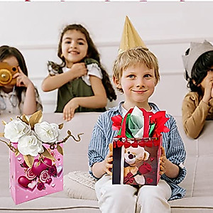 qurkeny St. Patrick's Day Bags, 12 PCS St. Patrick's Day Gift Bag, 24 PCS Decorative Paper, Simple Lunch Bag, Waterproof Nonwoven, For Valentine's Day & Birthday Presents Party Favor