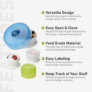 humangear GoTubb | Hard Container | Easy Open | Food-Safe Material, Clear/Orange/Red, Small