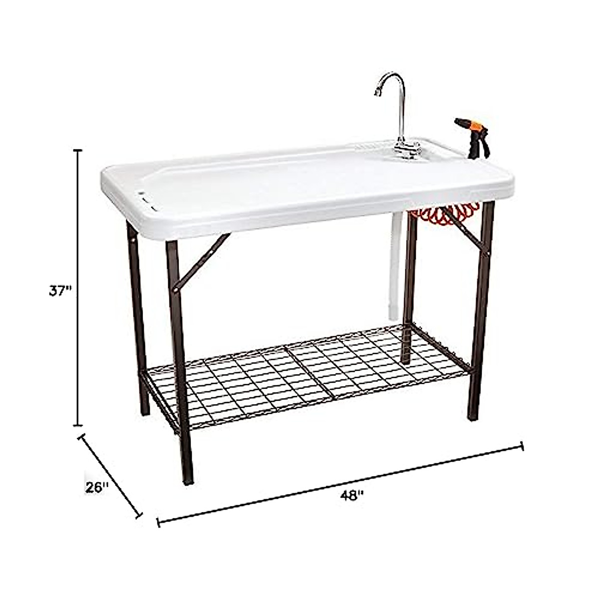 SEEK SKFT-48S Deluxe Cleaning Table, Large, White