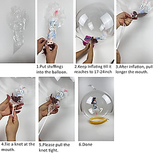 Wide Neck Clear Balloons for Stuffing, 25Pack 24inch Large Pre Stretched Wide Opening Bubble BoBo Balloons Balloons for Party Decor