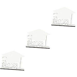 Abaodam 3pcs Picture Supply Decor Desktop of Graduates Congrats Mdf Wood Personalized Room Transfer Memorial Grad Wooden Sublimation Frame Frames Hardboard Photo Blanks