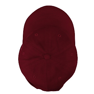 Falari Classic Baseball Cap Dad Hat 100% Cotton Soft Adjustable Size Burgundy