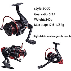 Fishing Pole Combo Set,2.1m/6.89ft 145pcs Fishing Accessories Kit Collapsible Rods Spinning Reel High Speed Reels Fishing line ministoream