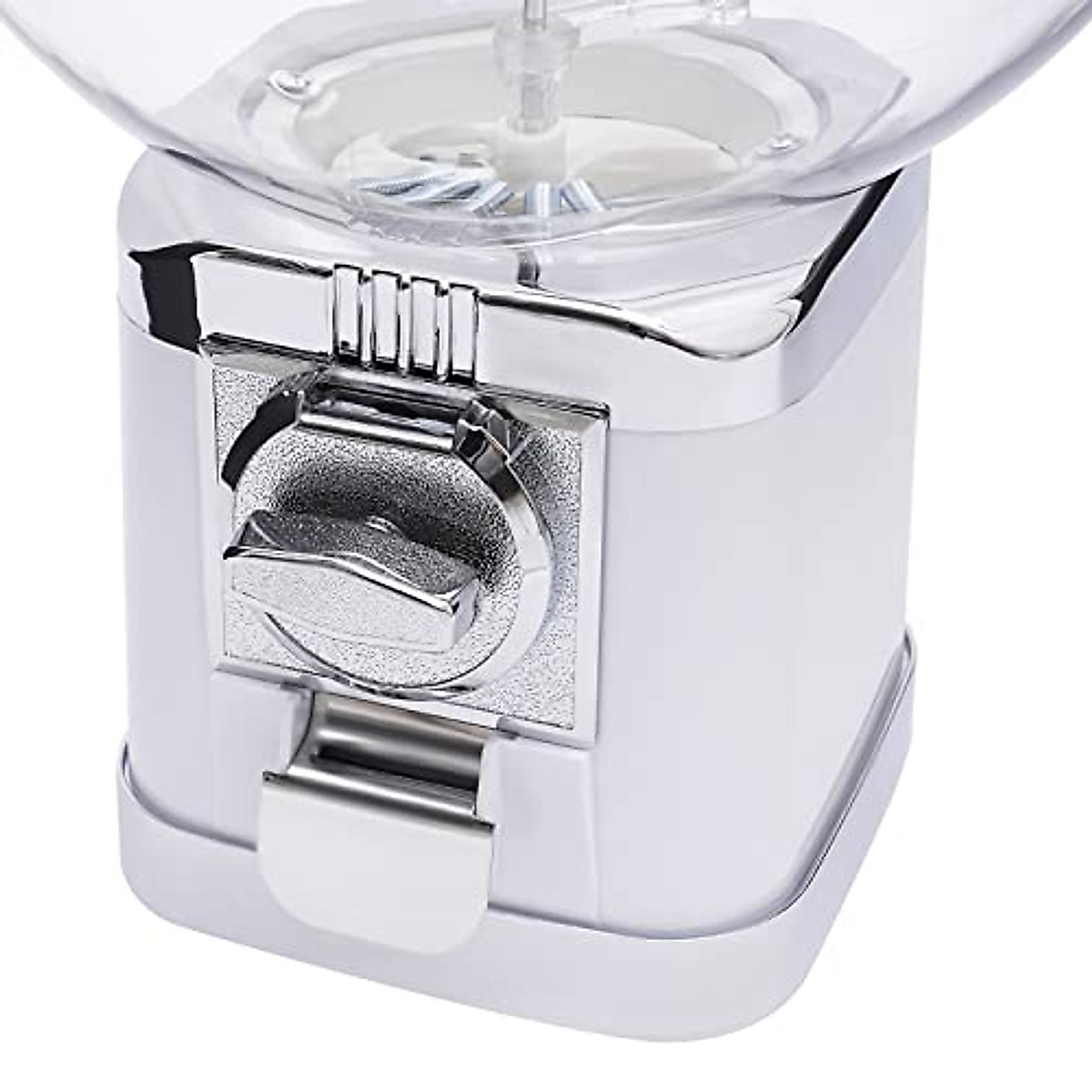 Fetcoi White Vending Machines, Bubble Gumball Bank Candy Gumball Machine for 1.26" Bubble Gum Ball Candy, Gumball Candy Dispenser for Kids Game Retail Stores - for $1 Coins