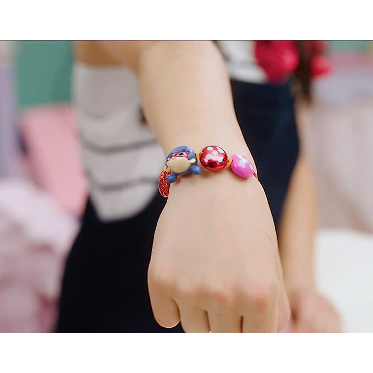 Miraculous Ladybug Lucky Jewels Charm Bracelet, Necklace, Dangle & More! (Blind Box) - Collect All 68 Gems! with 5.5" Super Articulated Doll (3)