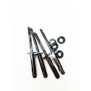 Pactrade Marine 2 Sets Boat Canoe Kayak Pairs of Black Folding Paddle Clip Kit