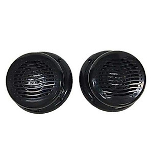 2 RV Marine Gloss Black Wavy Silver 5.25" Flush Mount Speaker UV Waterproof