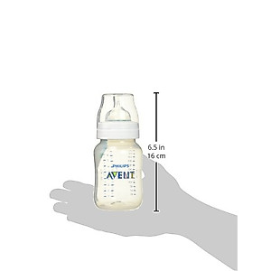 Philips Avent Anti-colic Baby Bottle with AirFree Vent, Clear, 9 Ounce, 4 Pack, SCF403/44