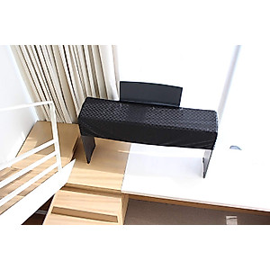 Digital Piano Cover for YAMAHA P225 / P223 / P145 / P143 / P125a / P125 / P115 / P105 / P45 / Kawai ES120 | PX150 | Roland FP30X / F-20 and others | [Waterproof] 52.4 in x 11.8 in | Ebony Black