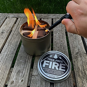Tree Free Fire - Portable Tabletop Fire Pit - All Natural Alternative to Gel Fuel cans | Tabletop Fire Bowl, Perfect Outdoor Fireplace
