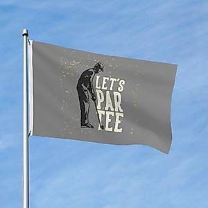 IMEEGIEN Let S Par Tee Flag 3x5 Ft Double-Sided Outdoor Decoration Banner Durable Home Yard Flags Polyester Welcome Flag