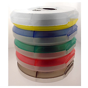 BIN BUDDY 5 Stackable Bead Storage Boxes | "Donut" Compartments | 6" (15.2 cm) Diameter, 1" (2.5 cm) Tall Each | 25 Total Sections | Clear Bottoms & Transparent Tops