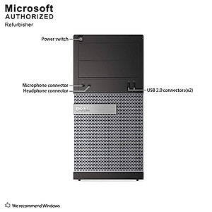 DELL Optiplex 3010 TW Tower High Performance Business Desktop Computer, Intel Quad Core i5-3470 up to 3.6GHz, 8GB RAM, 2TB HDD, DVD, USB 3.0, WiFi, Windows 10 Pro (Renewed)']