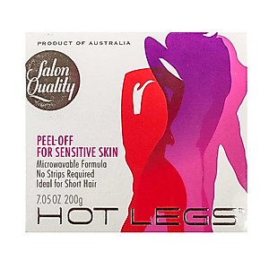 Hot Legs Peel-Off Wax for Sensitive Skin, 7.05 Ounces, with Applicator