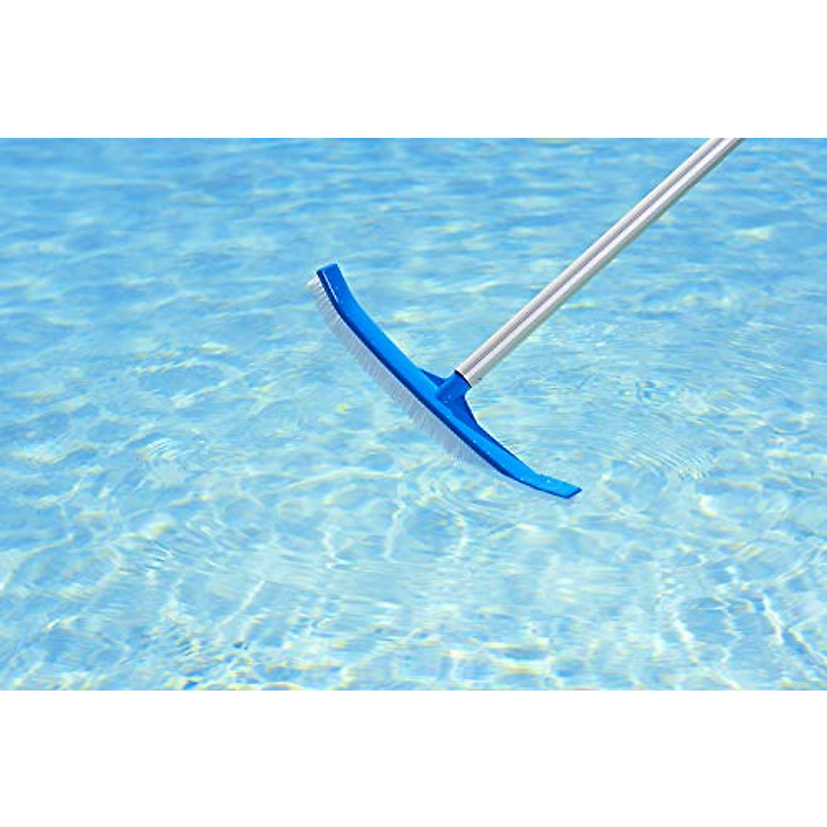 Poolmaster 18100 Curved Swimming Pool Brush Head, 17.5-Inches, Essential Collection, Blue