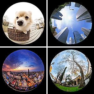 KEYWING Fisheye Lens 198° Fish Eye Phone Camera Lens Kit for iPhone Fish Bowl Camera Lens Attachments for iPhone 7 8 x xr 11 12 13 pro max Samsung Smartphone Black