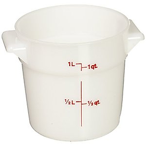 Cambro RFS1148 White Poly Round 1 Qt Container