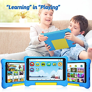 Freeski Kid Tablet 7-Inch Android 12 Tablet for Kids, 2G RAM 32G ROM, Quad Core Processor, Kidoz Preinstalled, Parental Control- Educational and Entertaining Tablet for Kid