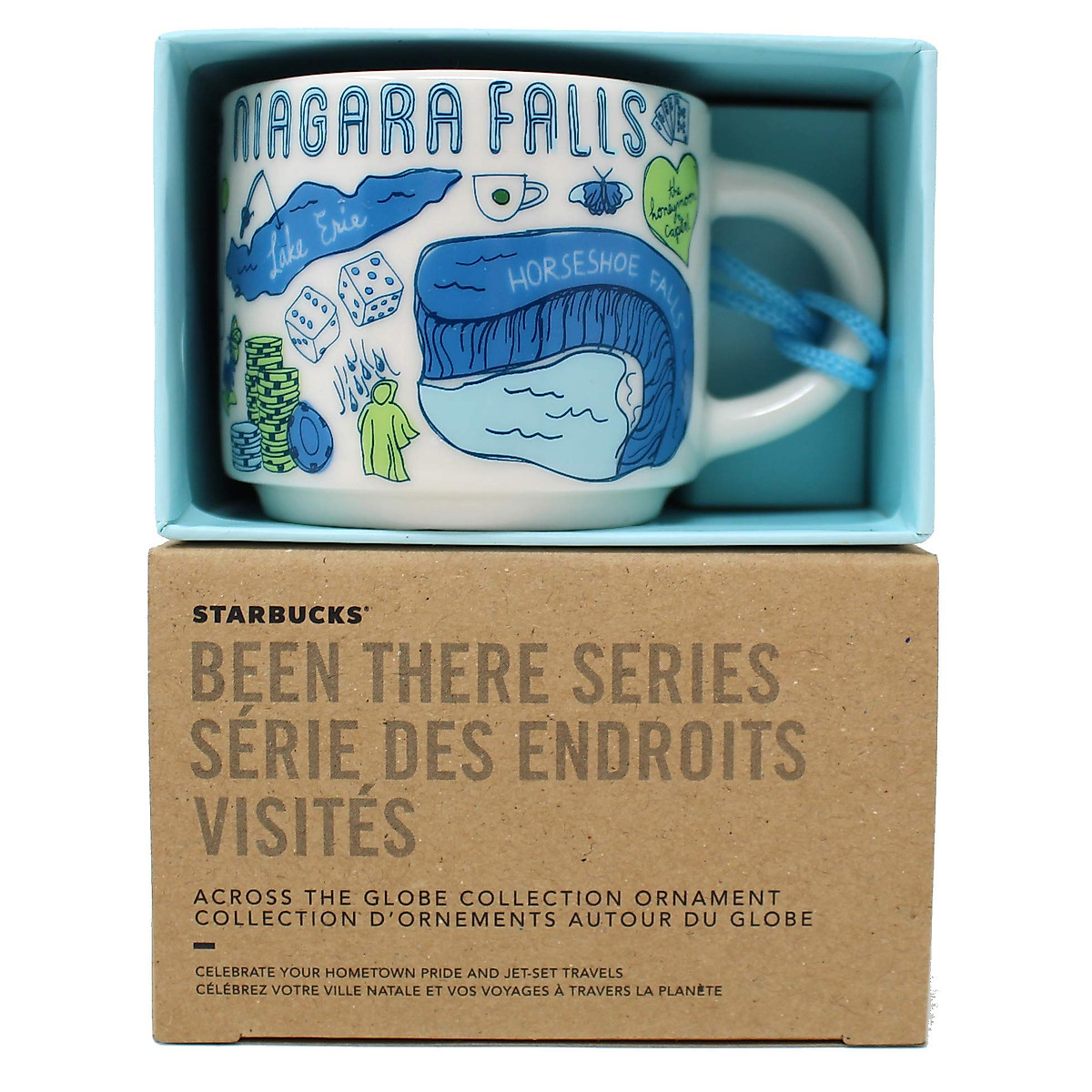 Starbucks Been There Series Niagara Falls Ceramic Coffee Demitasse Ornament 2 Oz
