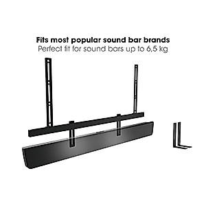 Vogel's SOUND 3550 soundbar mount | Also fits Bose Soundbar 500/700 | Sonos Arc/Beam/Playbar | Samsung | Sony | LG and JBL | mount for VESA 100 to 600 | Black | Max. 14.3 lbs (6,5 kg)