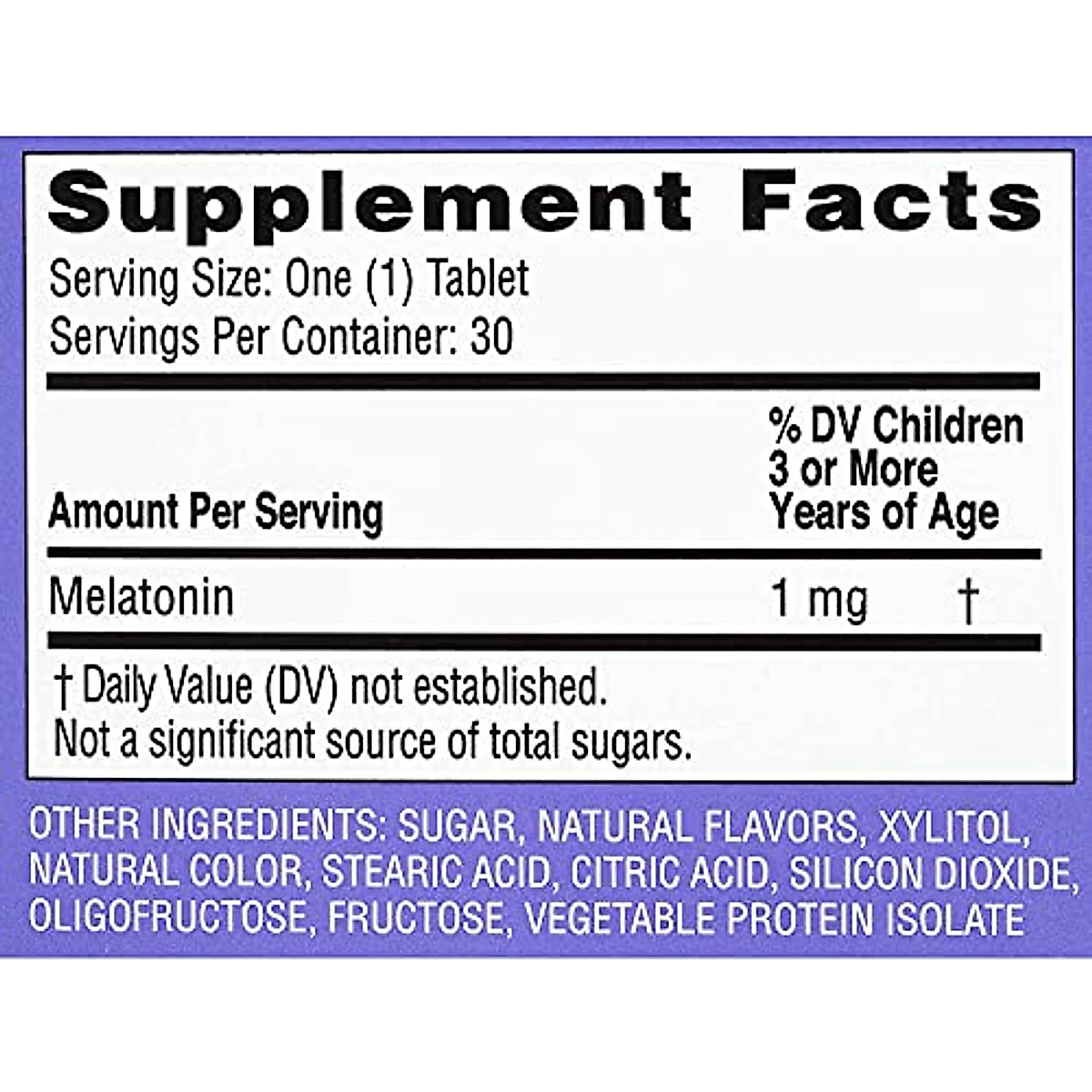 Zarbee's Kids 1mg Melatonin Chewable Tablet, Drug-Free & Effective Sleep Supplement, Easy to Take Natural Grape Flavor Tablets for Children Ages 3 and Up, 30 Count