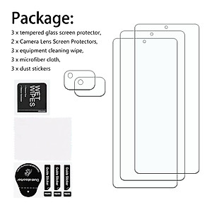 [3+2 Pack] 3 Pack for Xiaomi Poco X3 NFC/Poco X3 Pro Screen Protector +2 Pack Camera Lens Protector, [9H Hardness][Bubble-Free] [Shatter Proof] [Anti-fingerprint [Easy Installation] HD Tempered Glass Film Screen Protector Compatible with Xiaomi Poco X3 NF