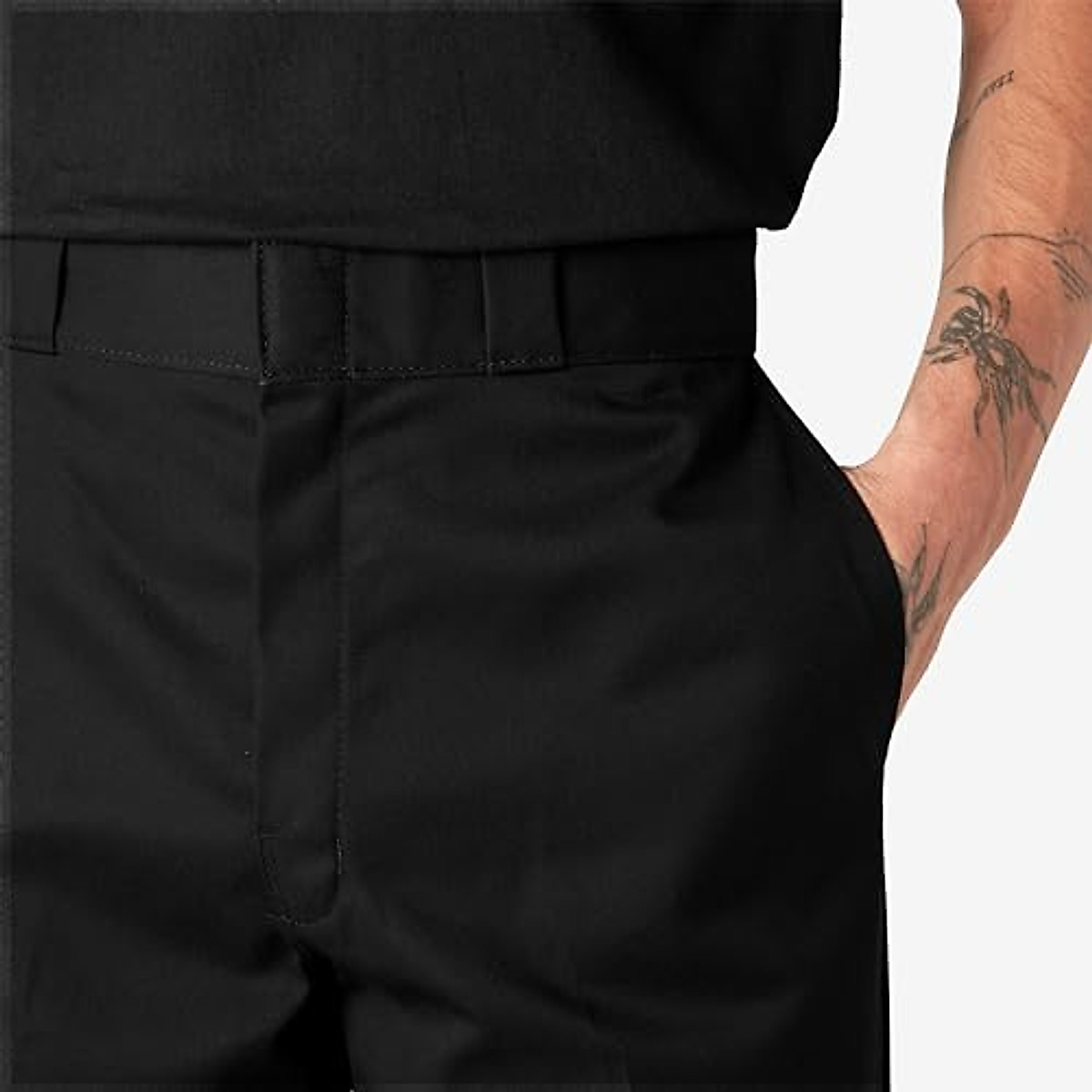 Dickies Men's Loose Fit Double Knee Twill Work Pant, Black, 42W x 30L