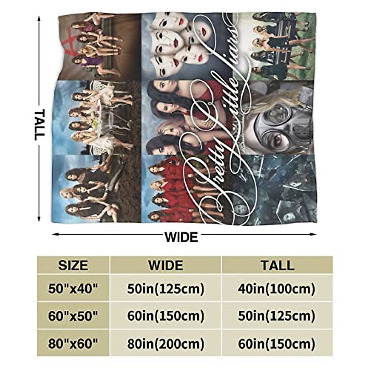 Pretty Little Liars Throw Blanket Ultra Soft Flannel Blanket Cozy Soft Air Conditioner Blankets 50"x40"