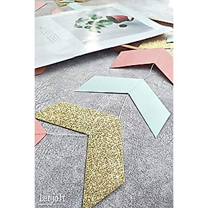 Mint Coral Arrow Banner Tribal Party Supplies Wild One Boho Garland Gender Reveal Party Baby Shower Decorations Back to School Classroom Garland Graduation Nursery Decorations 13 Feet 42 Pcs