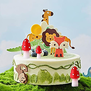 3 Pcs Birthday Candles Mushroom Candles, Mushroom Cake Decorations Forest Woodland Mushroom Cake Cupcake Topper for Birthday Baby Shower Party Supplies and Wedding Favor