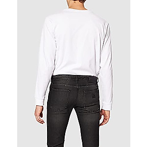 A|X ARMANI EXCHANGE Men's 5 Pocket Skinny Jeans, Black Denim, 38R