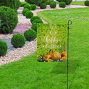 My Little Nest Seasonal Garden Flag Easter Golden Eggs Grass Flowers Double Sided Vertical Garden Flags for Home Yard Holiday Flag Outdoor Decoration Farmhouse Banner 12"x18"