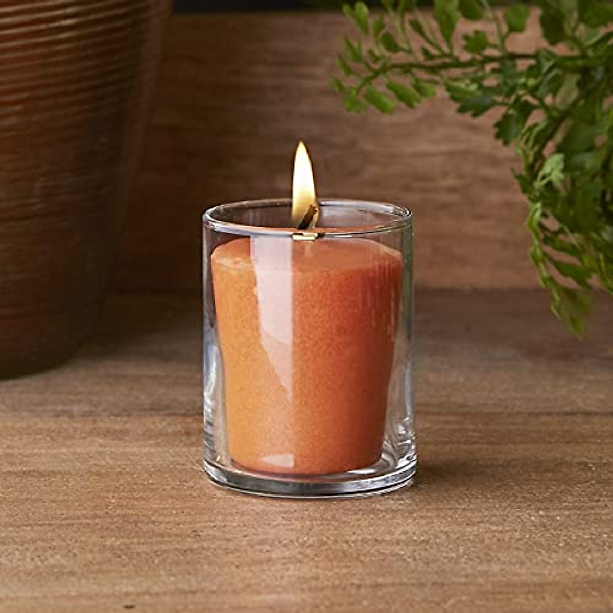Root Candles 20-Hour Scented Beeswax Blend Votive Candles, 3-Count, Pumpkin Spice
