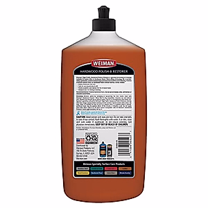 Weiman High-Traffic Hardwood Floor Polish and Restorer - Natural Shine, Removes Scratches, Leaves Protective Layer 32 fl. oz