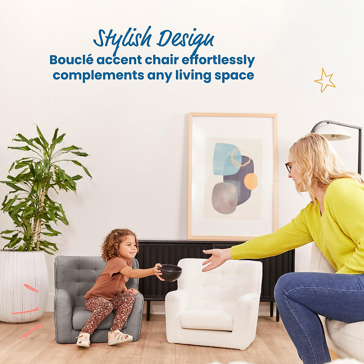 ECR4Kids Mila Arm Chair, Kids Furniture, Grey