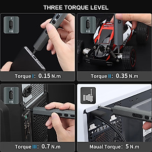 STREBITO Mini Electric Screwdriver Set 155 in 1 Small Electric Screwdriver Cordless, 140 S2 Magnetic Bits, 3 Torque Settings, 650mAh Battery, Precision Electric Screwdriver Kit for Computer Laptop RC