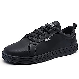 LMQLZHYC Men's and Women 'S Non Slip Work Shoes Slip Resistant Food Service Shoes Chef Shoes Nursing Shoes Size 6.5 Black