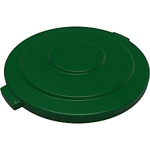 SPARTA Bronco Trash Can Lid, Round Waste Container Cover, Polyethylene, 20 Gallons, Green, (Pack of 6)