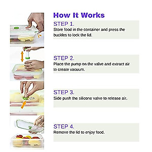 Lasting Freshness 19 Piece Vacuum Seal Food Storage Container Set, Rectangle