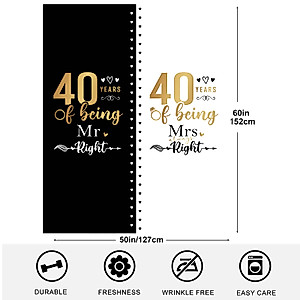 50th Wedding Anniversary for Couples Golden 50th Anniversary for Parents 50 Years of Being Mr. Right Mrs. Always Right Gift Wedding Anniversary Blanket Gifts for Husband Wife Parents Grandparents