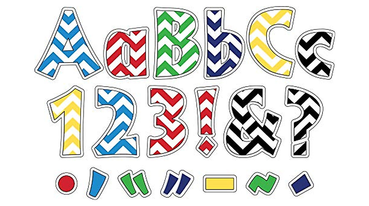 Barker Creek Chevron Nautical 4" Bulletin Board Letters & Signs