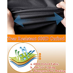 Grill Cover for Ninja Woodfire Outdoor Grill and Stand, Waterproof BBQ Barbecue Cover for Ninja OG701 OG751 Grill Smoker and Stand, Heavy-Duty 600D Oxford Fabric, 40"x24"x33", 𝐂𝐨𝐯𝐞𝐫 𝐎𝐧𝐥𝐲