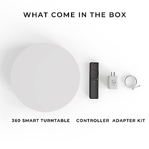 LENDOU 13 inch White Smart Turntable Large Rotating Display Stand with Remote Commercial Product Photography Turntable 99lb Capacity 360 Photo Booth from Shot to Export in Minutes