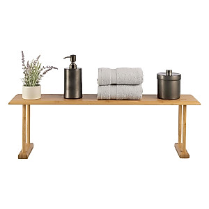 Lavish Home Bamboo Sink Shelf-Countertop Organizer for Kitchen, Bathroom, Bedroom, Office-Space Saving Storage for Soap, Sponges, Cleaners and More