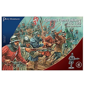 Perry Miniatures - Set AO 50 Agincourt French Infantry 1415-29 Plastic 28mm Toy Soldiers Set