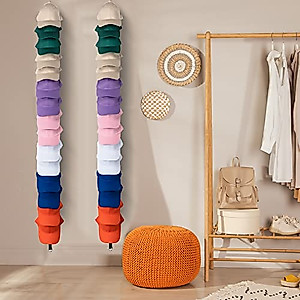 HYDERMUS Hat Rack 2 Pack for 32 Caps with Adjustable Height Over The Door Hat Organizer Metal Hat Holder with 32 Clips Hat Storage for Door and Wall