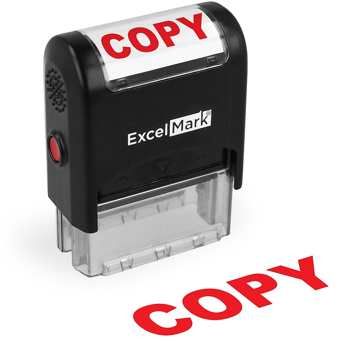 ExcelMark Copy Self Inking Rubber Stamp - Red Ink